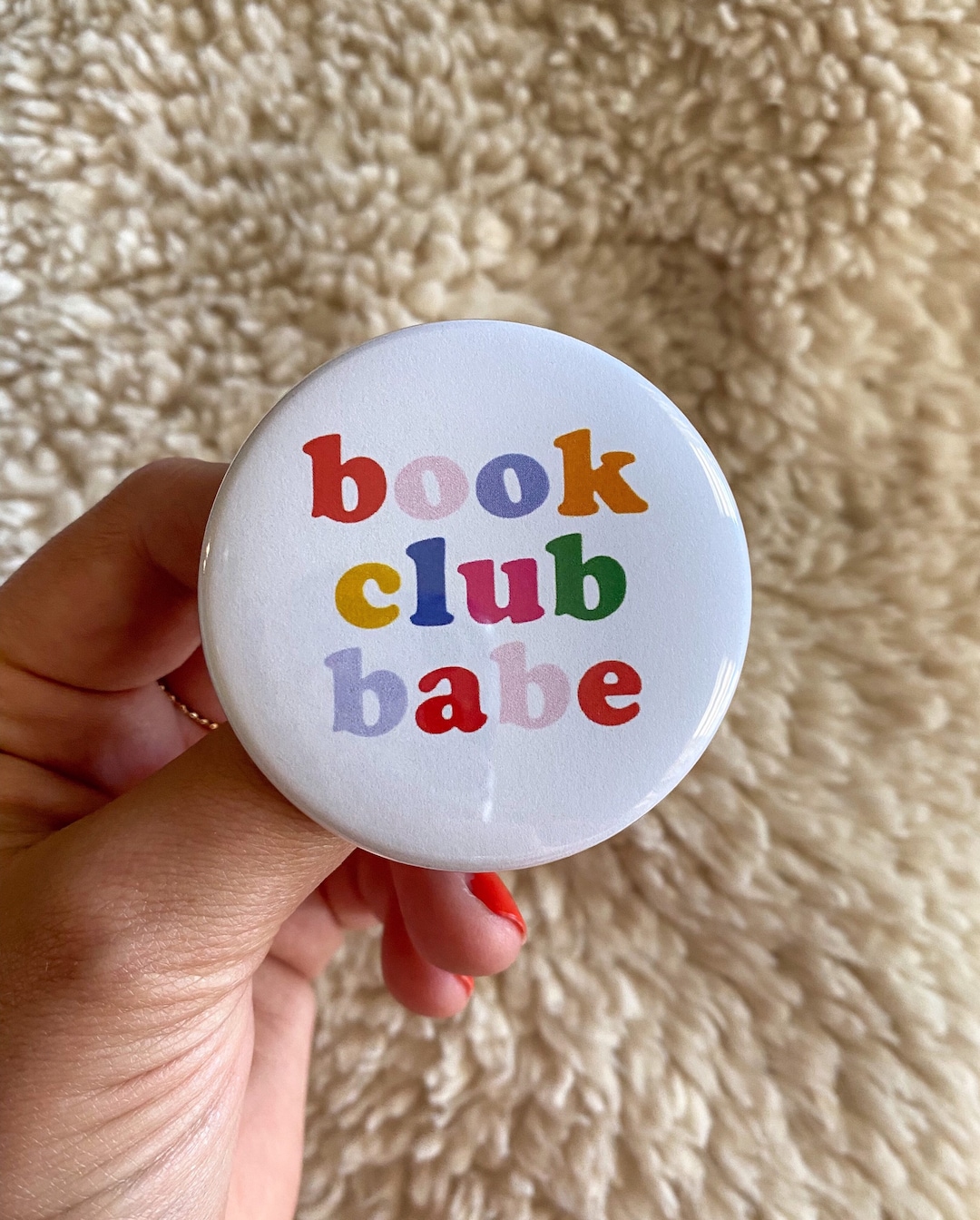 Book Club Babe Pinback Button (multicolor) - Etsy