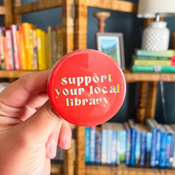 Library Buttons - Etsy