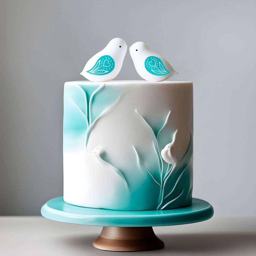 Birds Wedding Cake Topper Bride and Groom Figurine Love Birds Cake ...