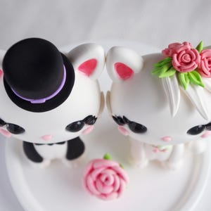 Cat Wedding Cake Topper Bride and Groom | Two White Cats Cake Topper ...