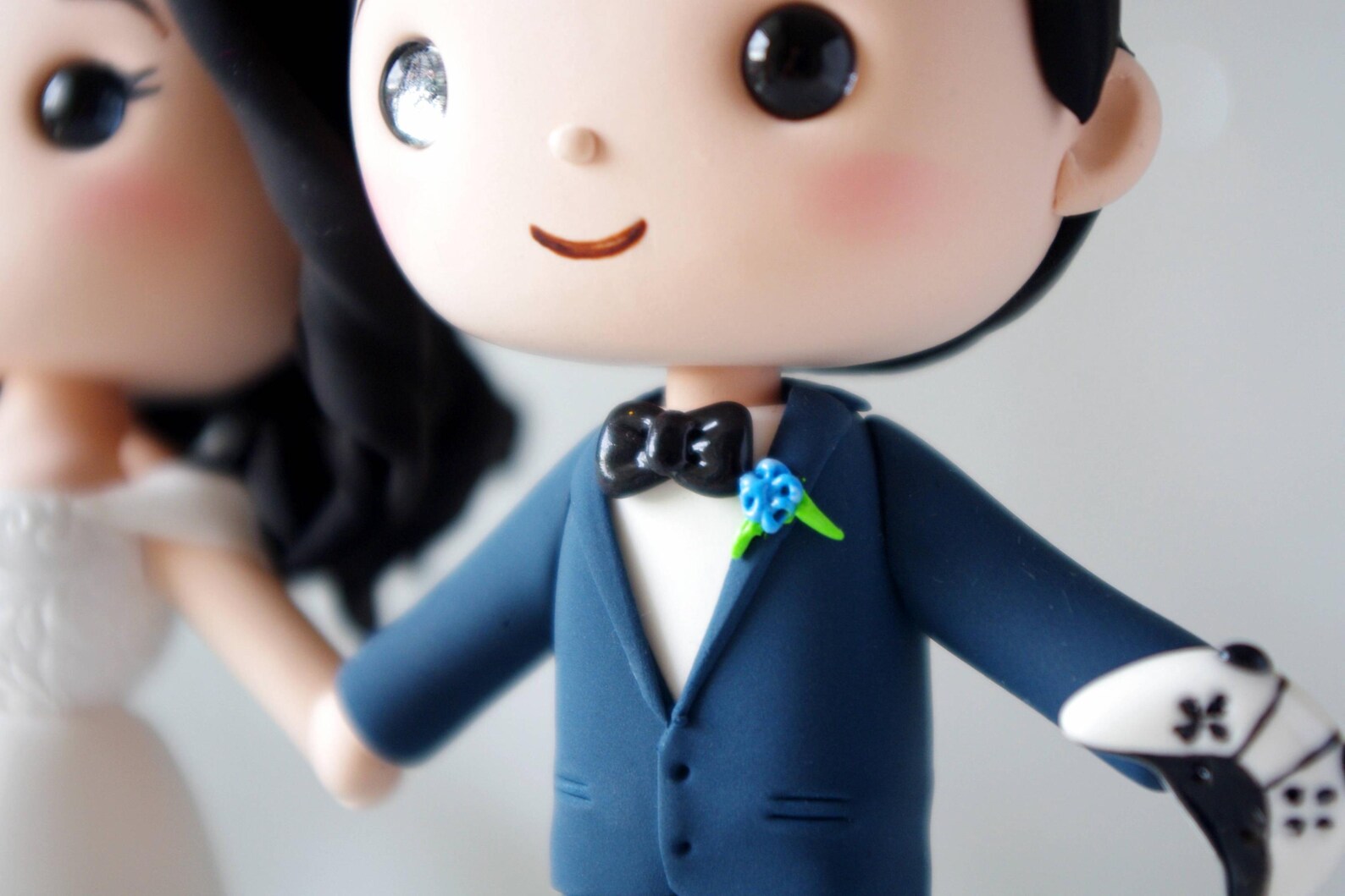 Gamer Couple Wedding Cake Topper Funny: Custom Bride and Groom Figurine ...