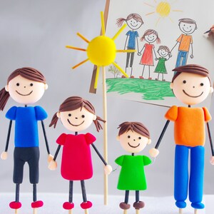 Cake Topper From Child's Drawing Handmade Figurine Based on Kid's ...