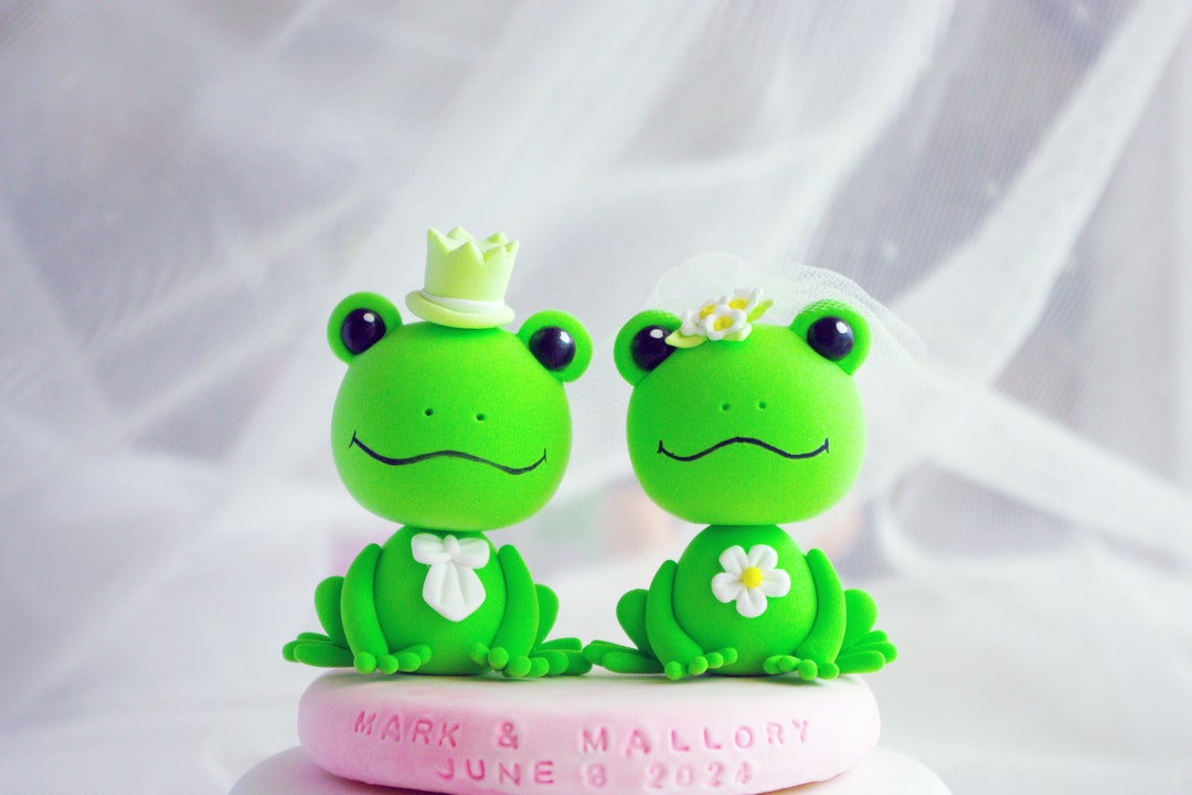 Frog Wedding Cake Topper Wedding Cake Topper Bride and Groom Figurine ...