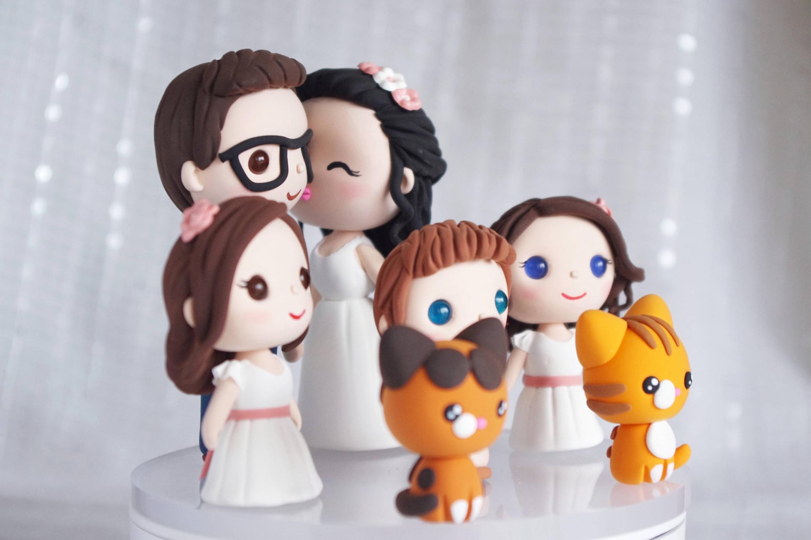 Funny Family Wedding Cake Topper: Parents, Kids & Pets - Etsy