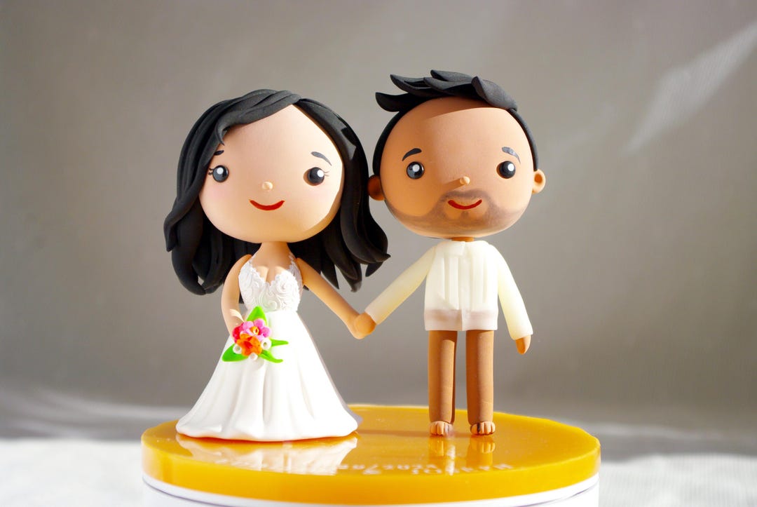 Traditional Wedding Cake Topper | Filipino Bride and Groom Cake Topper ...