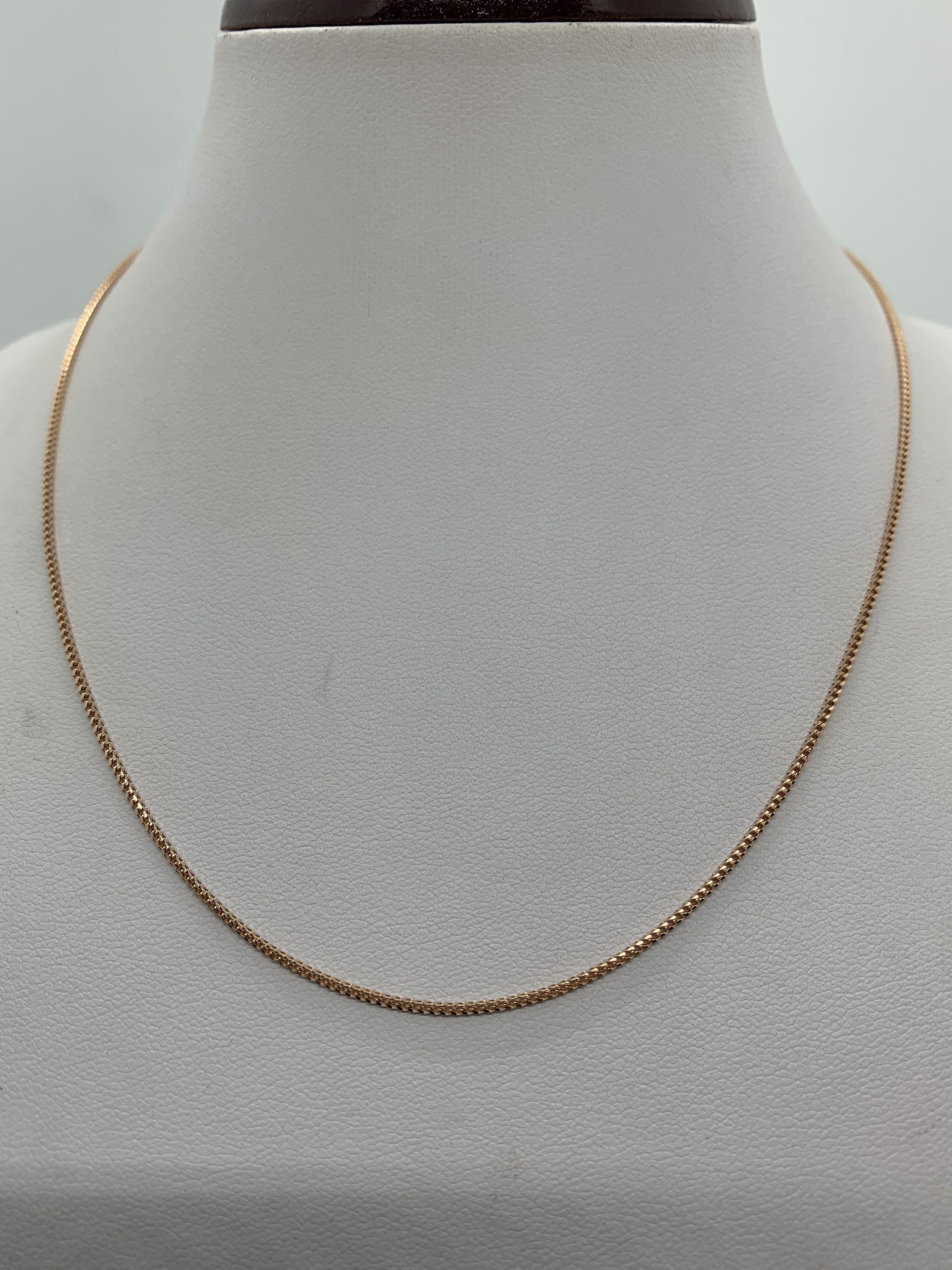 14K Solid Rose Gold Franco Chain Necklace, 1mm Width - Etsy
