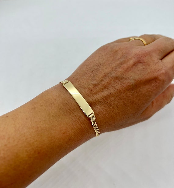 10k gold bracelet engraved store
