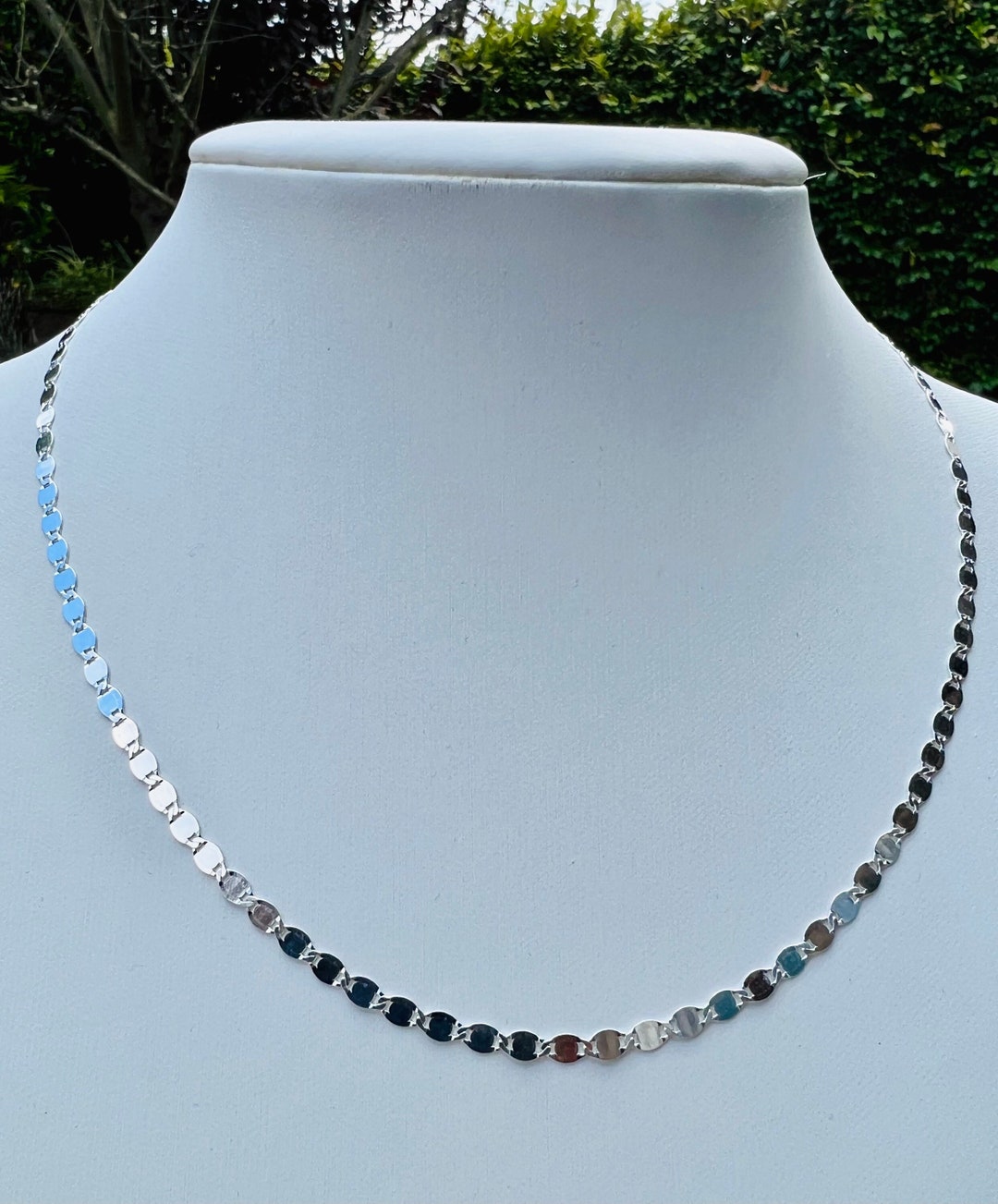 925 Sterling Silver Mirror Link Chain 2.5mm Polished Finish 16" 18 ...