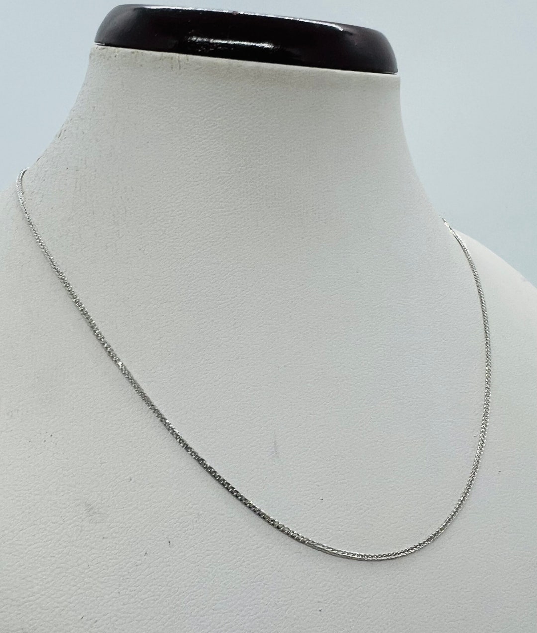 14k Solid White Gold Wheat Chain Adjustable Length to 20", Women's 14k ...