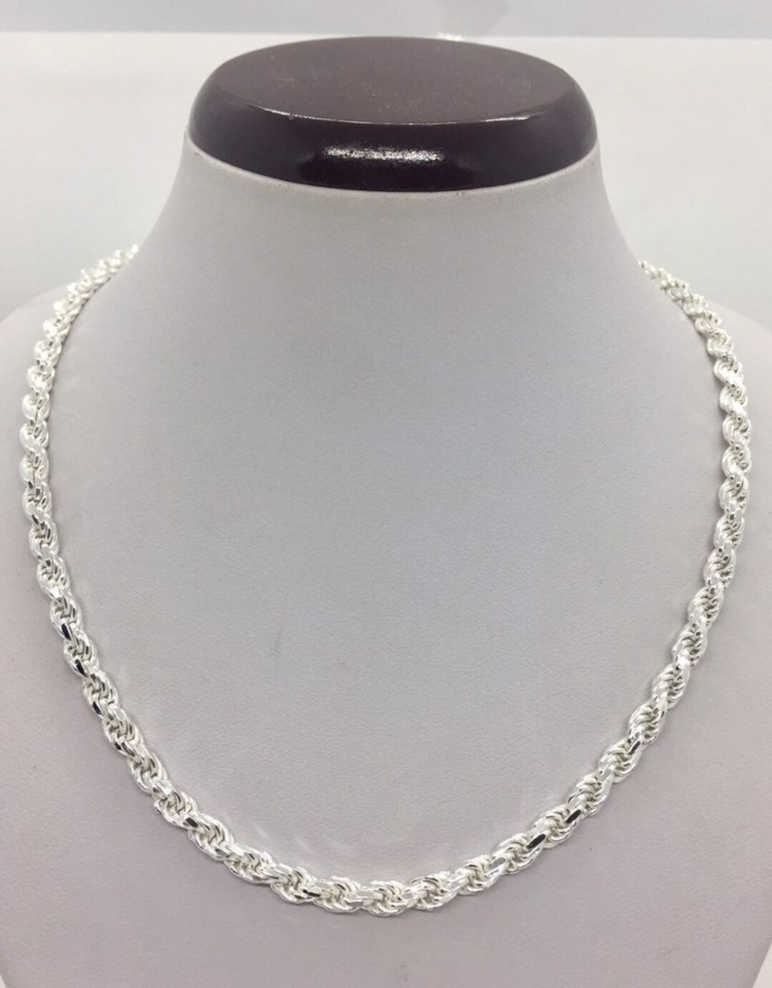 5mm 925 Sterling Silver Men's Women's Solid Rope Chain Necklace 16"-30 ...