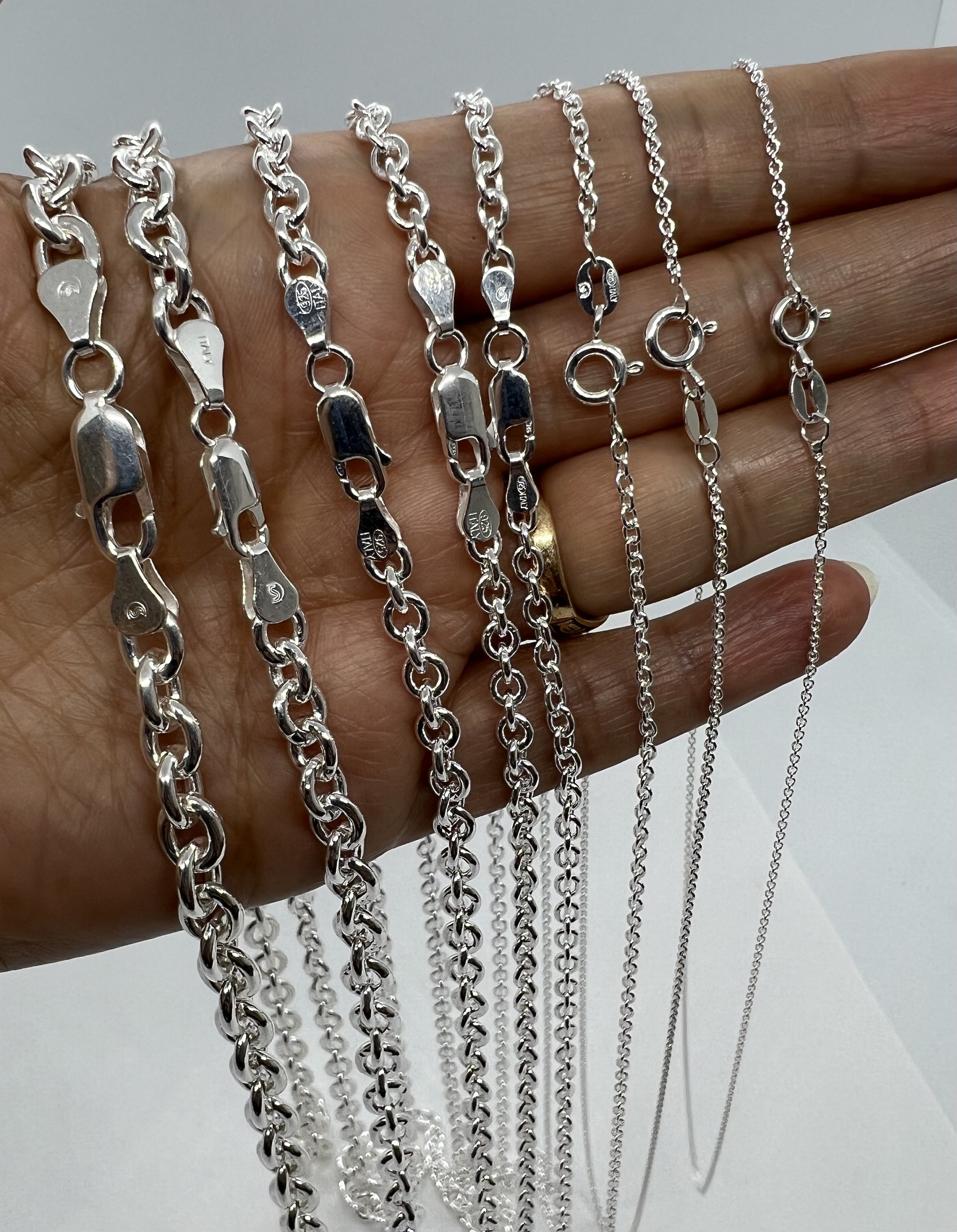 Sterling Silver Cable Link Chain Necklace – Women's, Men’s, Custom ...