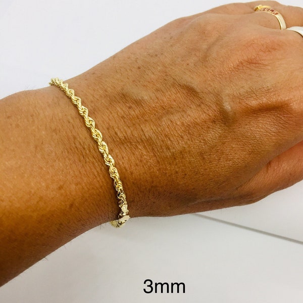 Gold Rope Bracelet - Etsy