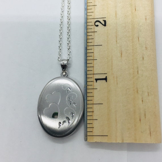 925 Sterling Silver Women s Oval locket Hand engraved hearts 1 1 32with or without chain gift for valentine Etsy