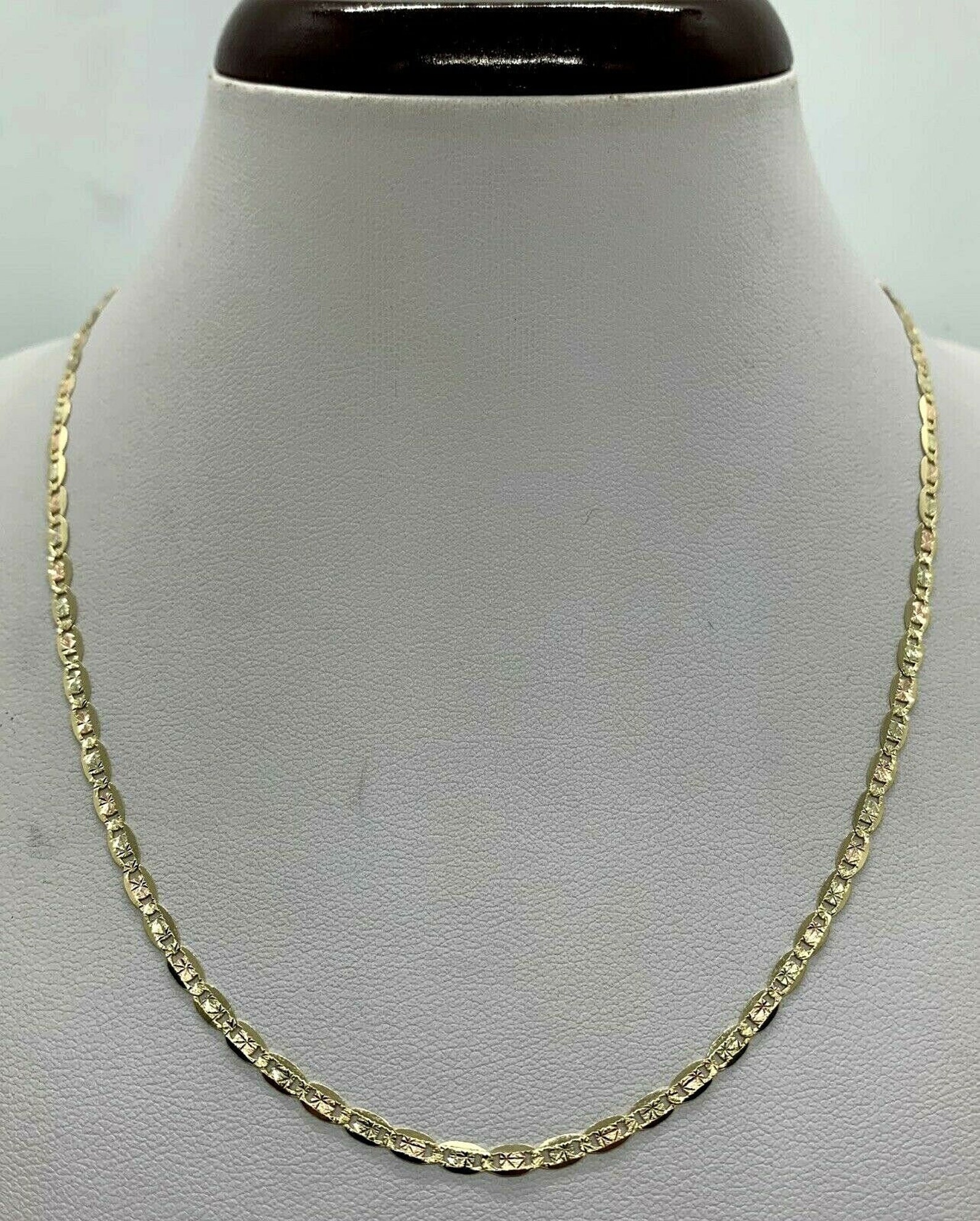 10K Tricolor Solid Gold Valentino Chain Women's 2.75mm - Etsy