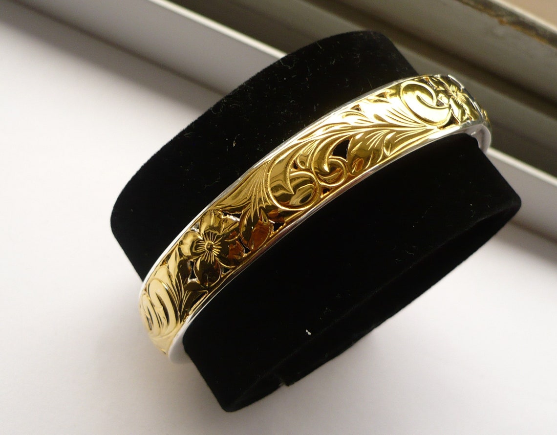 Solid Sterling Silver Women's Two Tone Hand Crafted 11mm Hawaiian ...