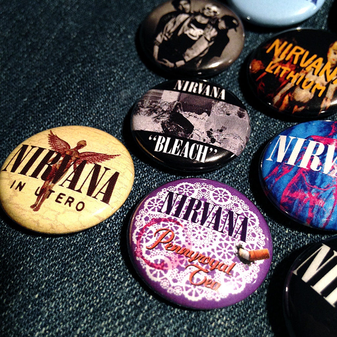 13 Nirvana 1" Buttons or Magnets - FREE SHIPPING - Smashing Pumpkins ...