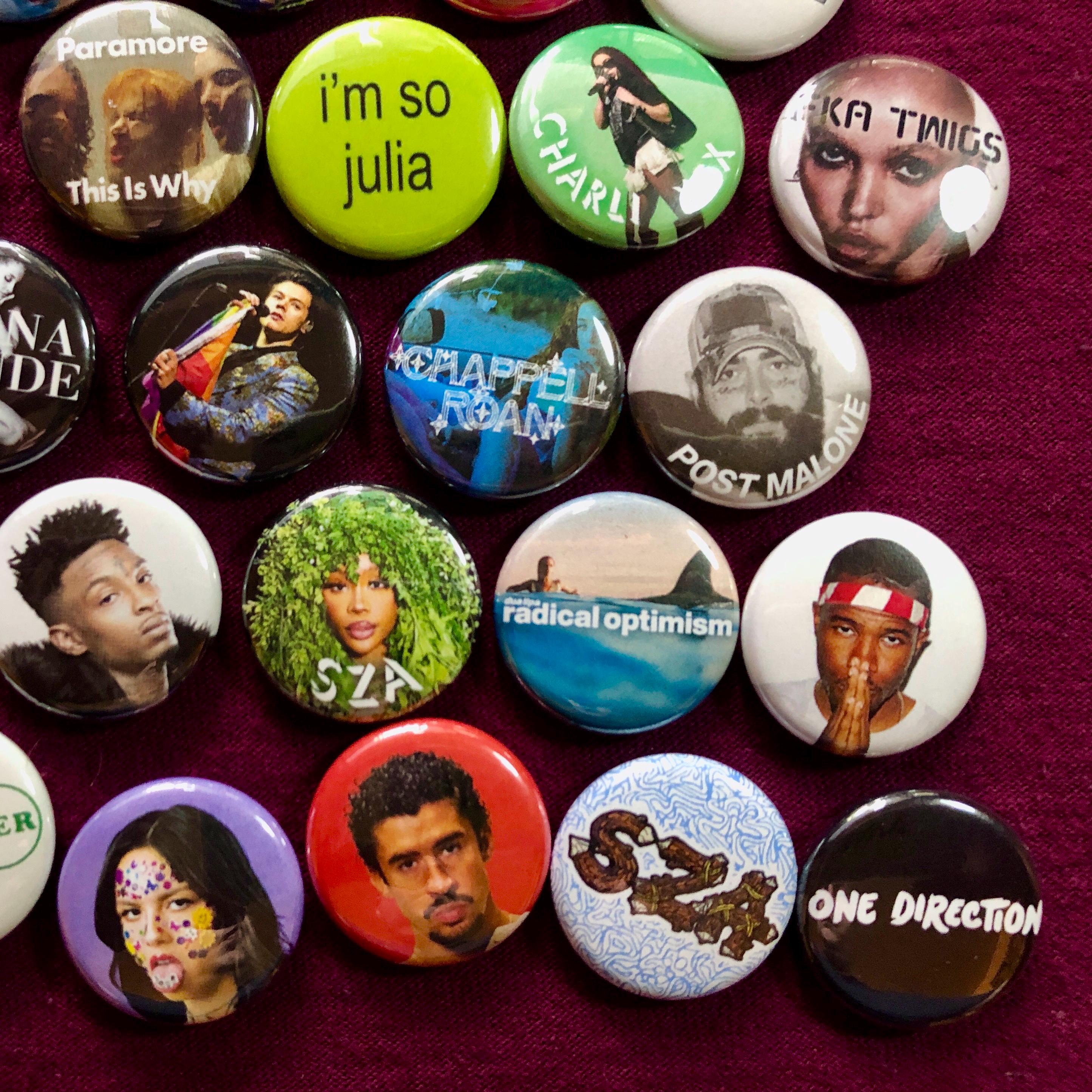 You Pick POP MUSIC 1" Buttons - FREE Shipping in U.S. - Etsy Australia