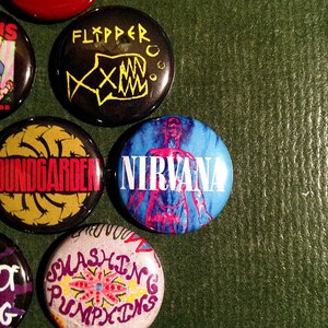 9 Grunge 1" Buttons or Magnets - FREE SHIPPING - Nirvana Smashing ...