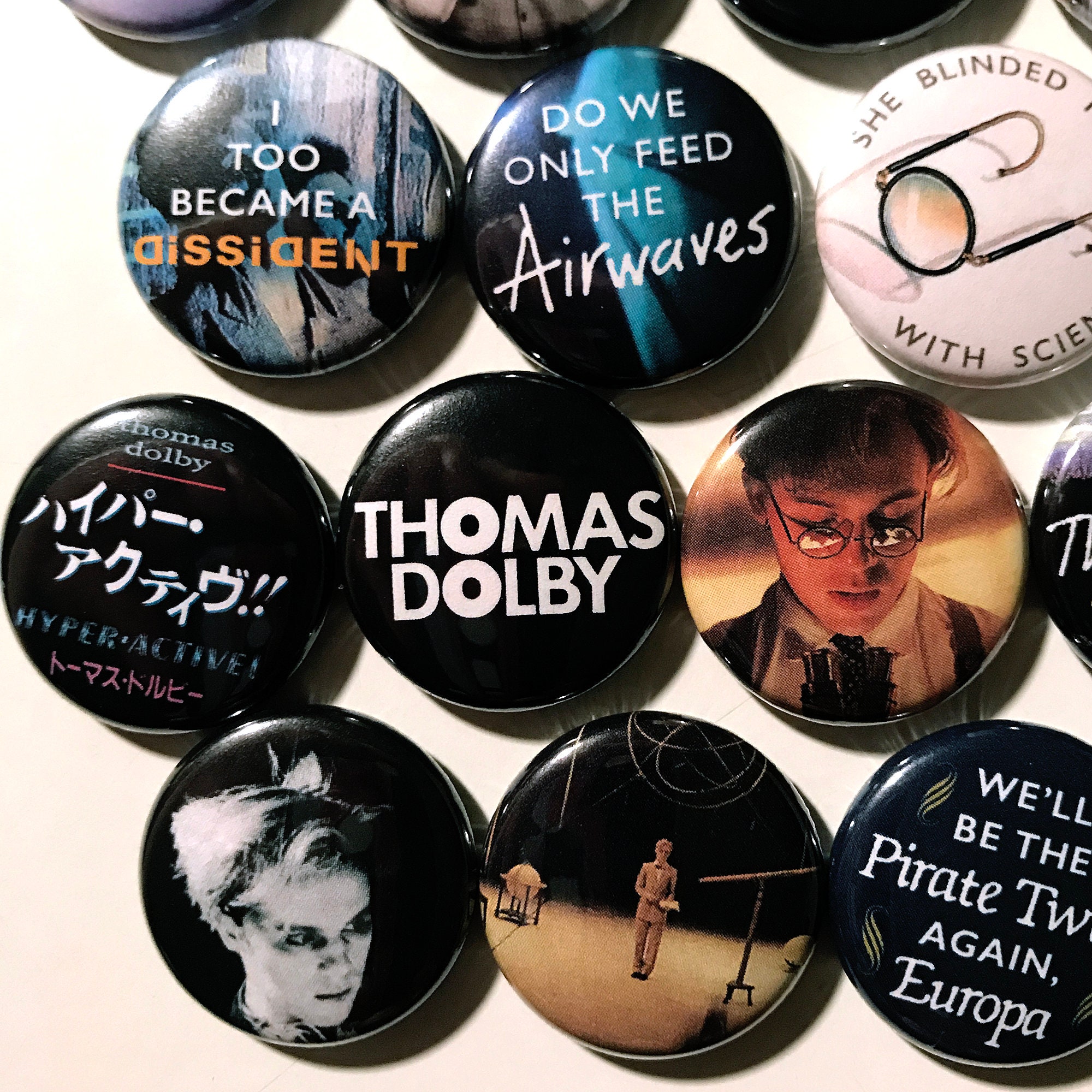 25 Thomas Dolby 1" Buttons or Magnets - FREE SHIPPING! - New Wave Pop ...