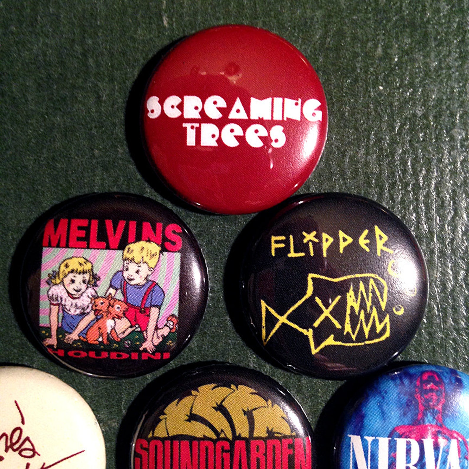 9 Grunge 1 Buttons or Magnets FREE SHIPPING Nirvana | Etsy
