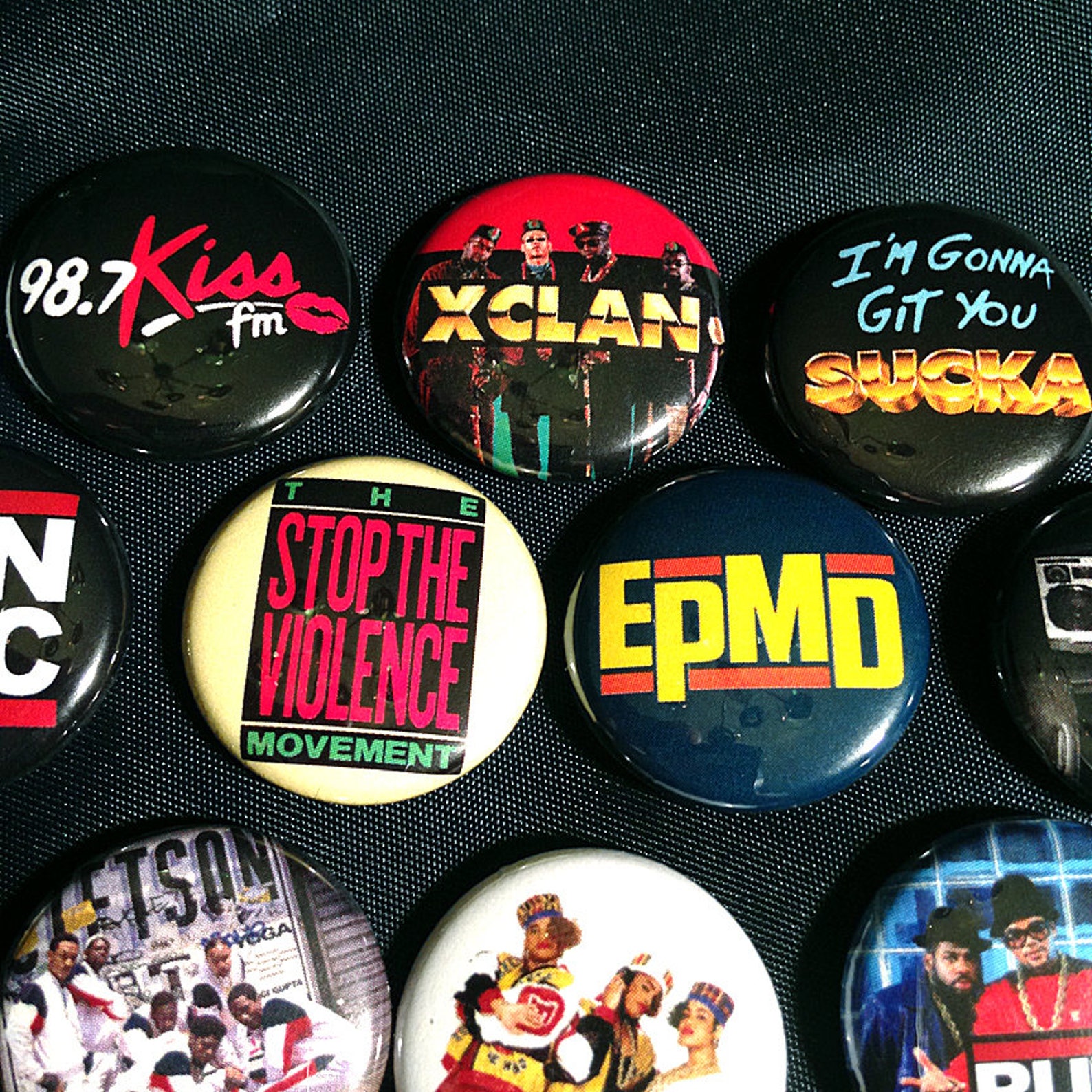 21 Old School Hip Hop 1" Buttons or Magnets - FREE Shipping! - Run-dmc ...
