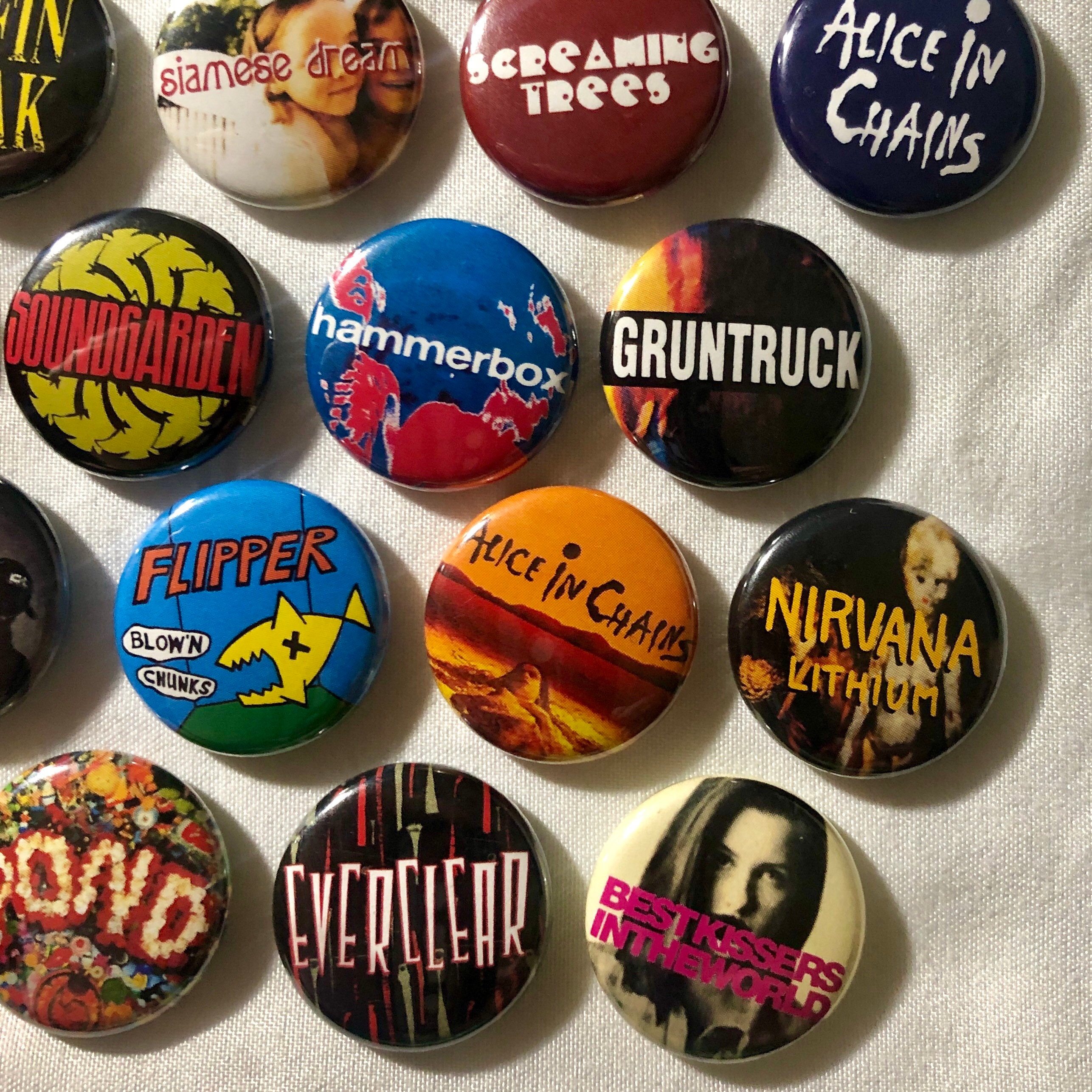 35 Grunge 1" Buttons or Magnets - FREE SHIPPING - Nirvana Smashing ...