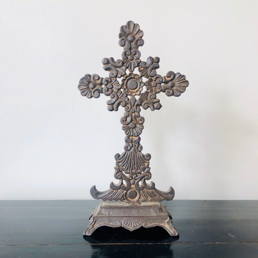 Vintage Wrought Iron Cross - Etsy