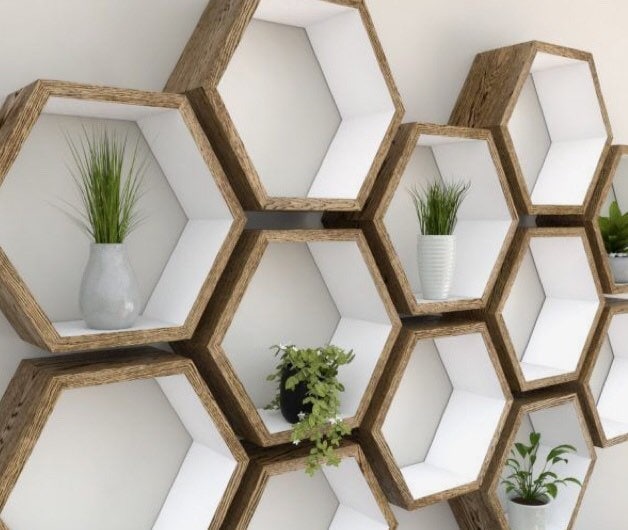 Honeycomb Hexagonal Shelves Set of 3 Hexagon Shelving Unit - Etsy
