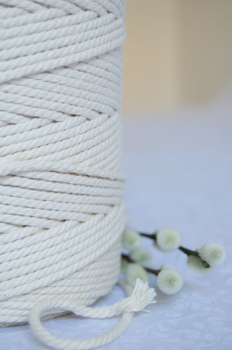 3mm x 240m Twisted Cotton Cord / Macrame Cord / Cotton Rope | Etsy