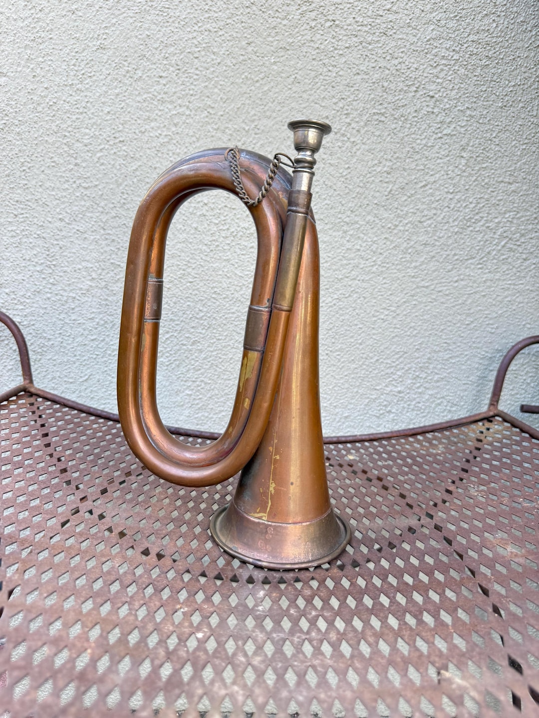 Vintage Bugle Copper and Brass Military Style Instrument Musical Home ...
