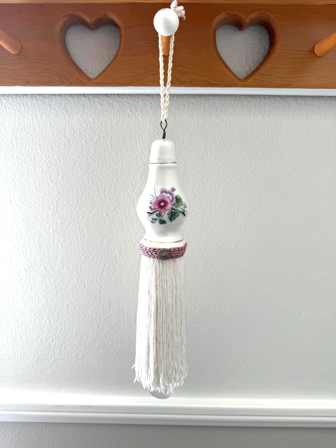 Vintage Salt Shaker Tassel: Floral Ceramic Wall Decor - Etsy