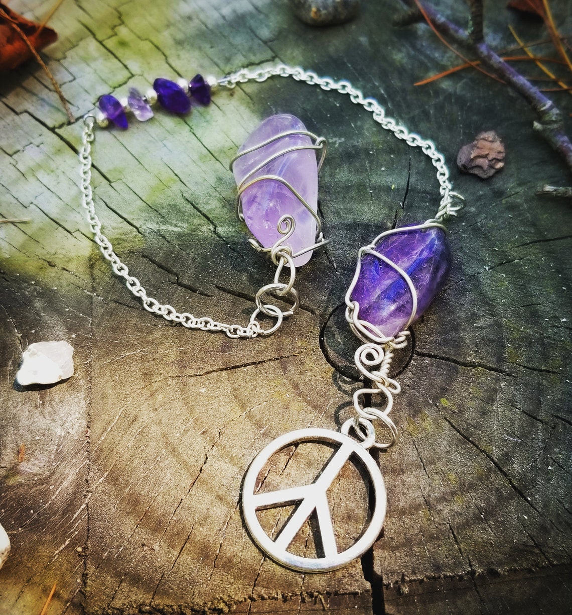 Wire Wrapped Amethyst Pendulum for Divination and Reiki Peace - Etsy