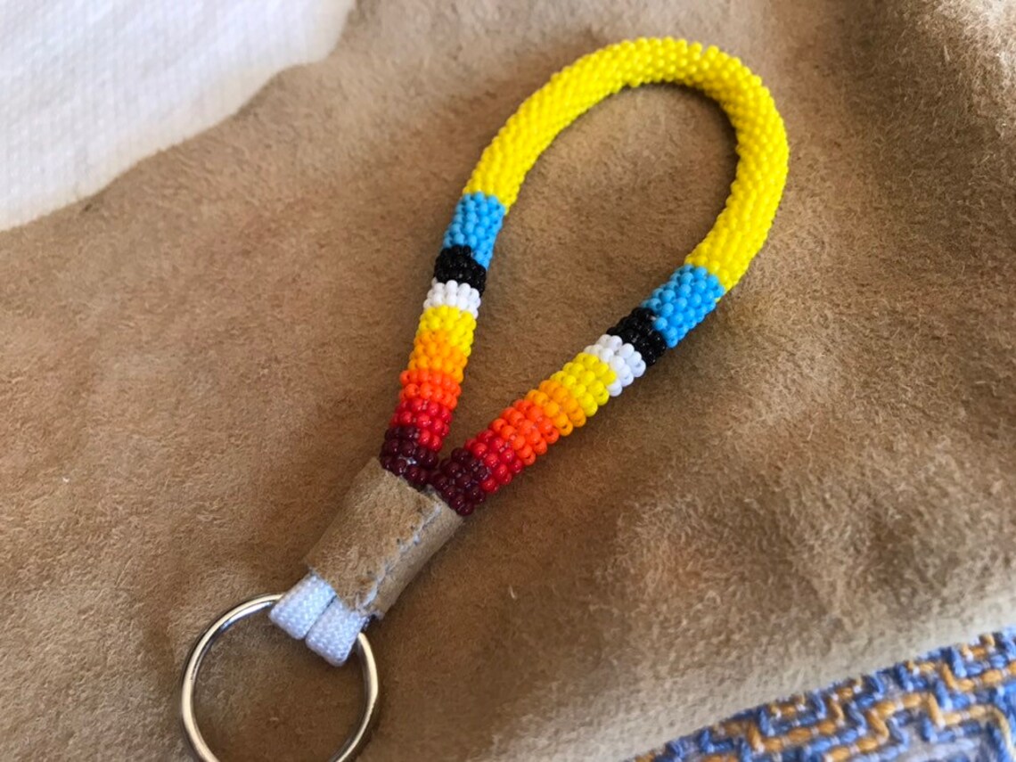 Beaded Keychain - Etsy