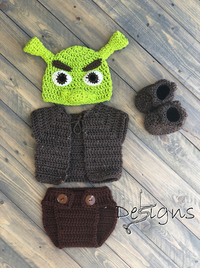 Newborn Shrek Inspired/baby Shrek Outfit/baby Oger/baby - Etsy