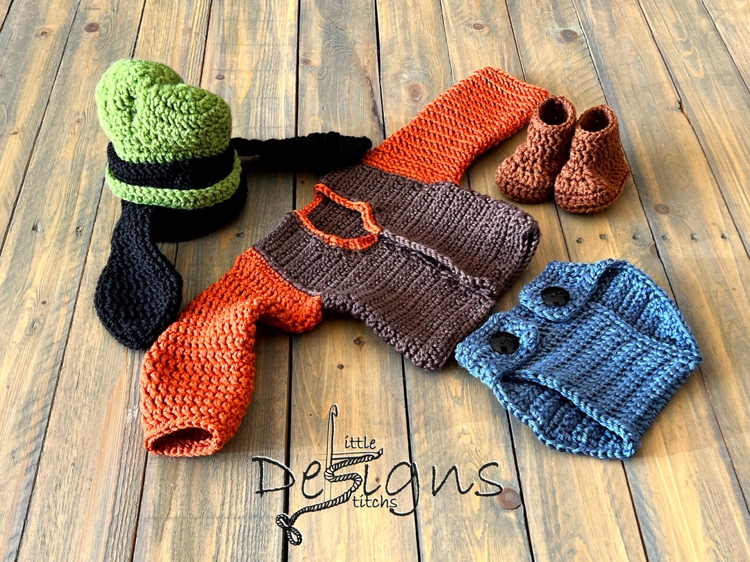 Newborn Goofy Inspired Crochet Baby Goofy Outfit, Goofy Hat, Diaper ...