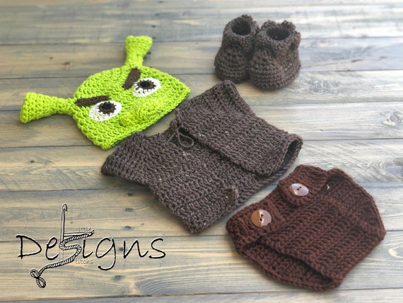 Newborn Shrek Inspired/baby Shrek Outfit/baby Oger/baby | Etsy