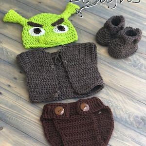 Newborn Shrek Inspired/baby Shrek Outfit/baby Oger/baby Boy/shrek/ - Etsy