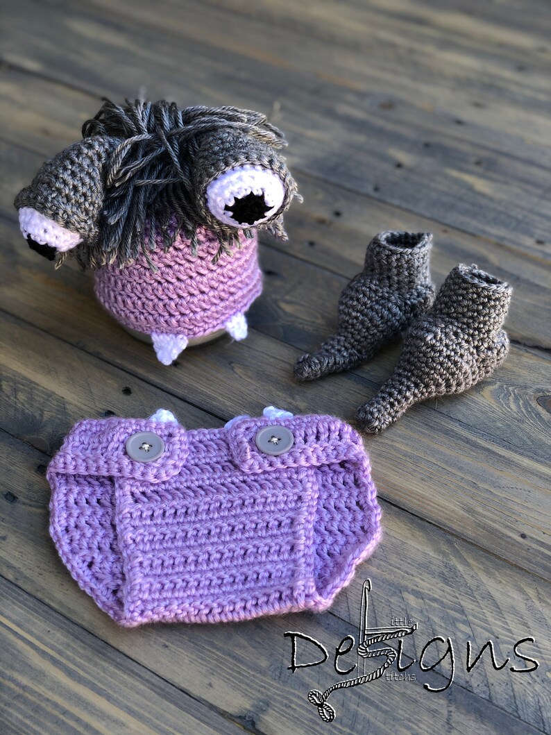 Newborn Monster Inc. Inspired /crochet BOO Monster Outfit/baby | Etsy
