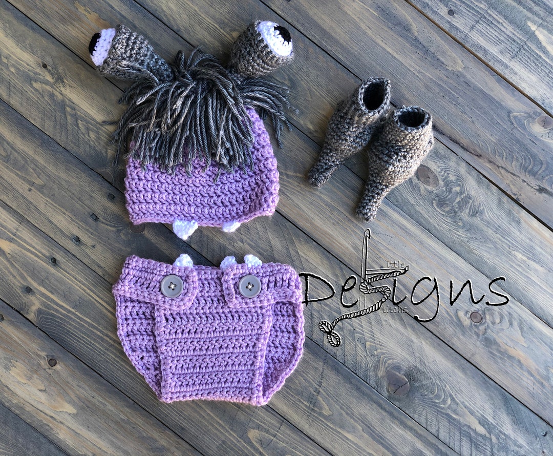Newborn Monster Inc. Inspired /crochet BOO Monster Outfit/baby Monster ...