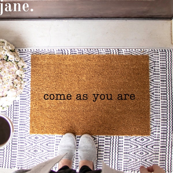 Come as You Are Doormat - Etsy