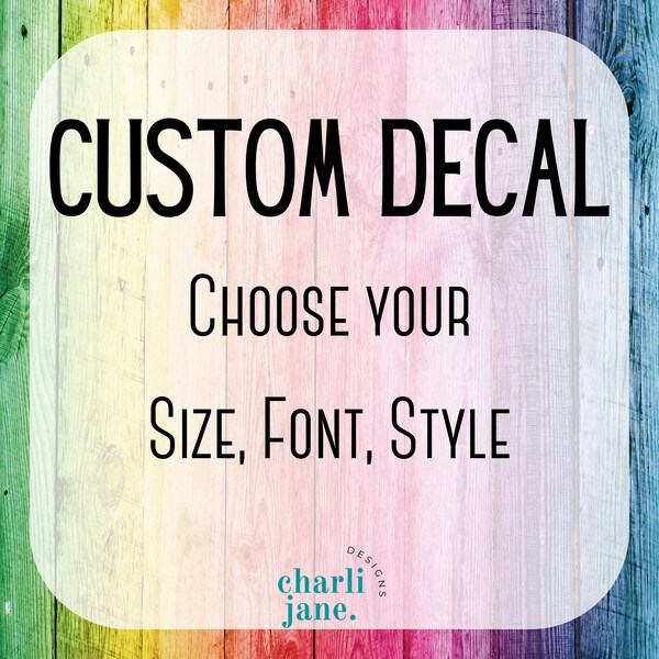 Custom Decal - Etsy