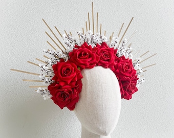 Mexico Crown, Day of the Dead Crown, Flower Headpiece, Mexican Flower ...
