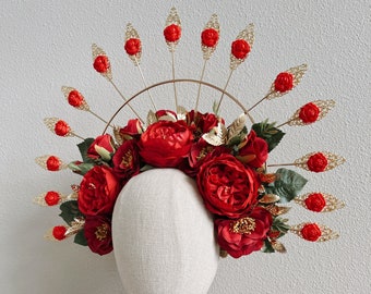Day of the Dead Crown, Flower Headpiece, Mexican Flower Crown, Dia De ...