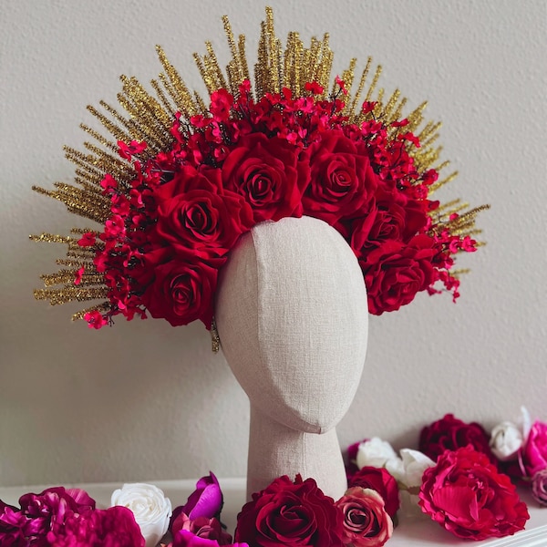 Dia De Los Muertos Flower Crown - Etsy