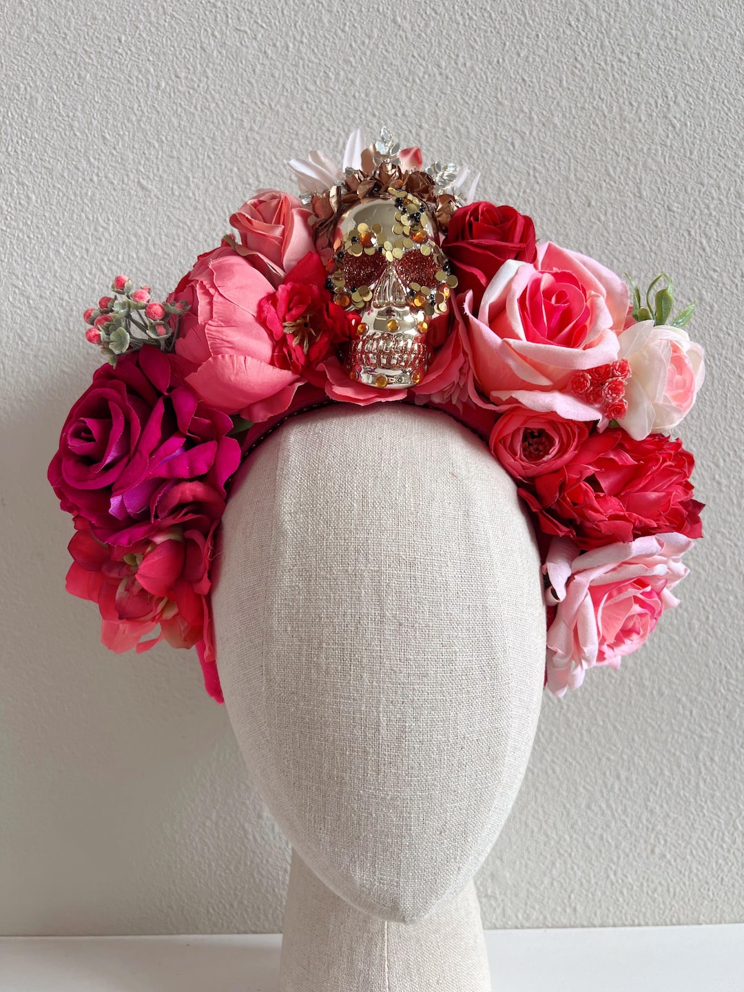 Frida Kahlo Crown,day of the Dead Crown, Flower Headpiece, Mexican ...