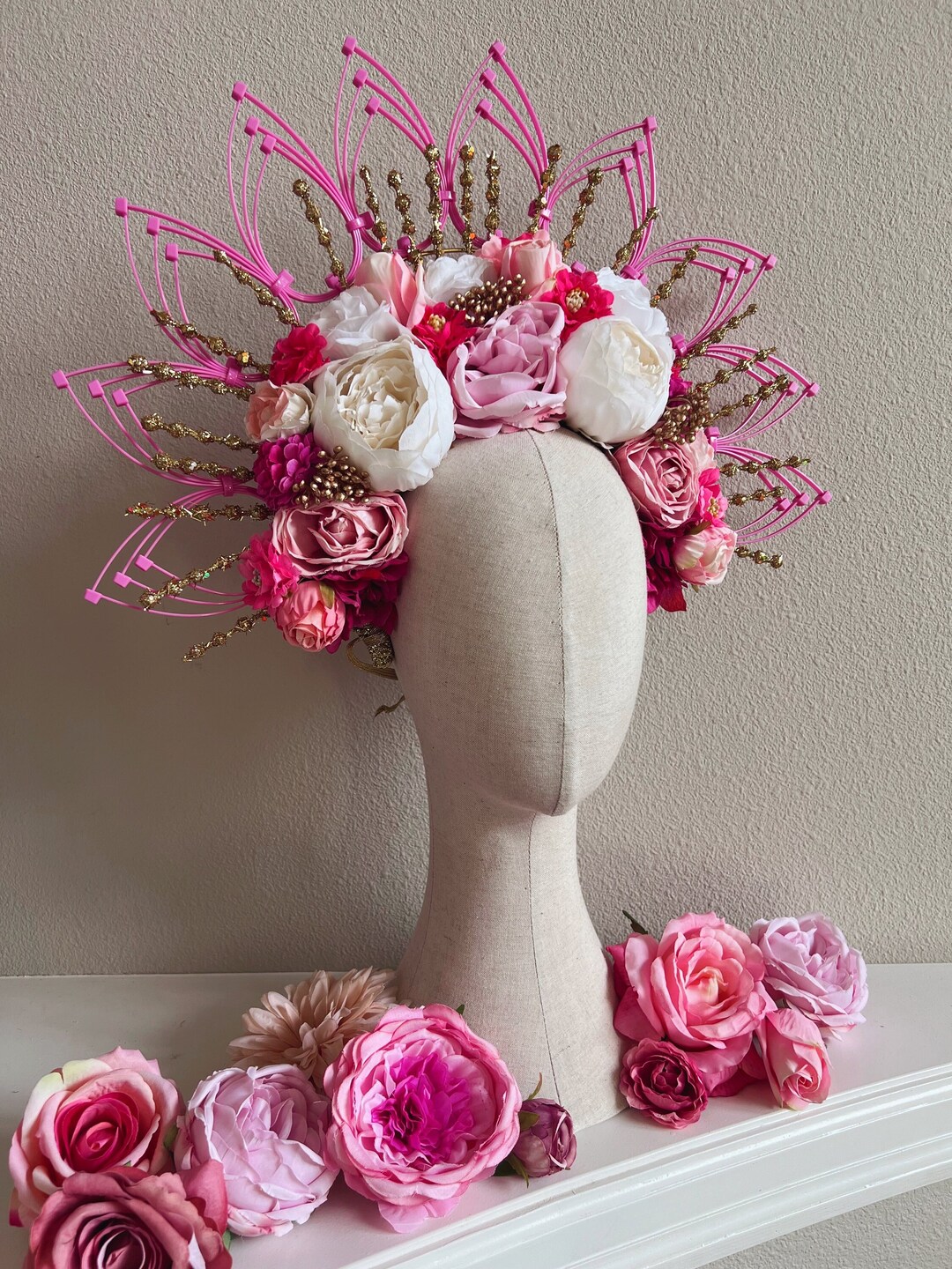 Dia De Muertos Crown,halo Crowns,day of the Dead, Flower Headpiece ...