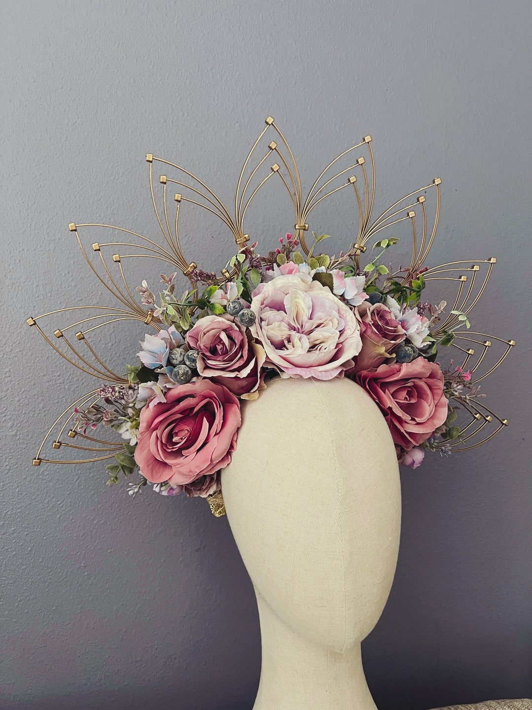 Dia De Muertos Crown,halo Crowns,day of the Dead, Flower Headpiece ...