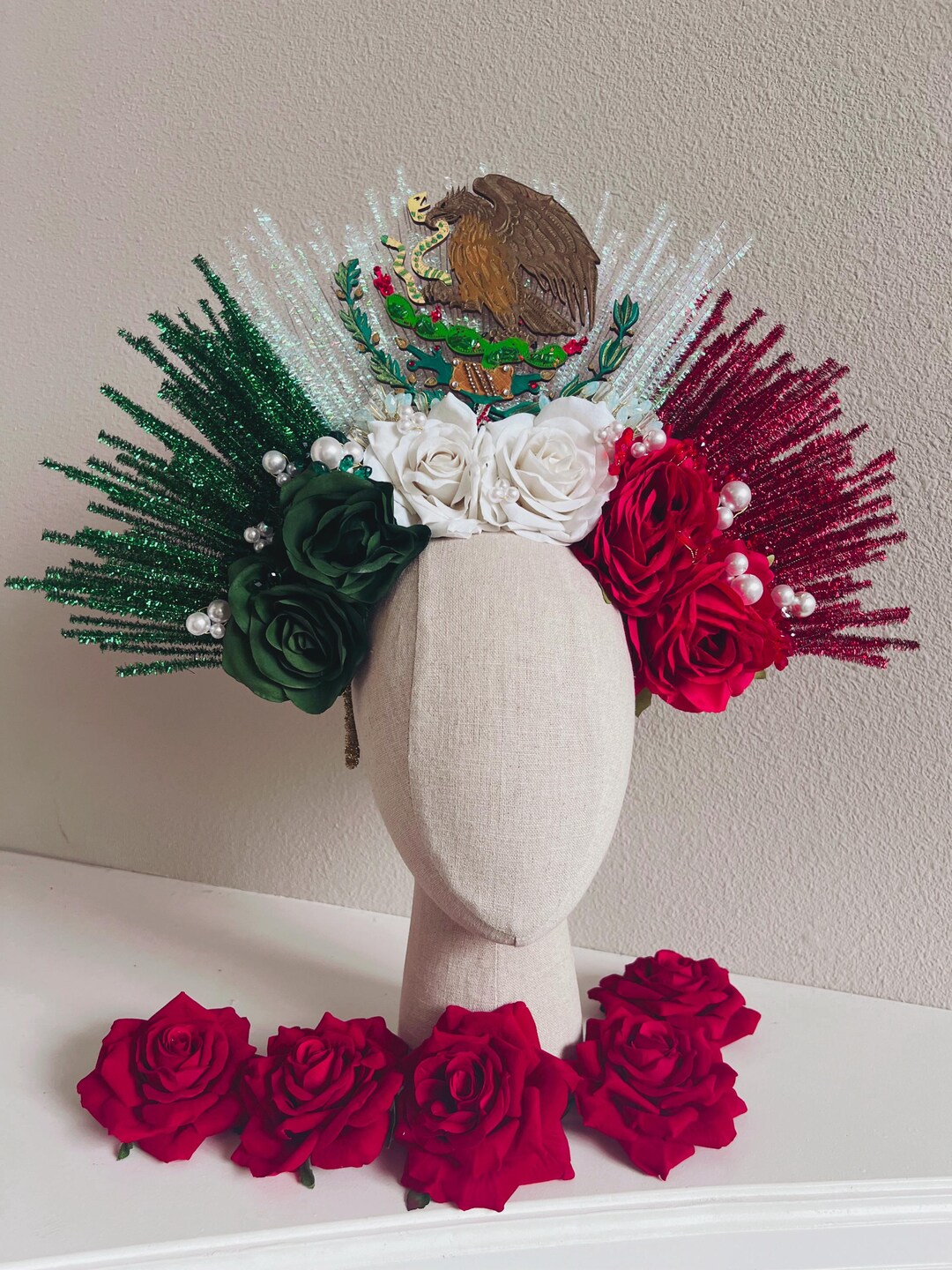 Mexico Crown, Day of the Dead Crown, Flower Headpiece, Mexican Flower ...