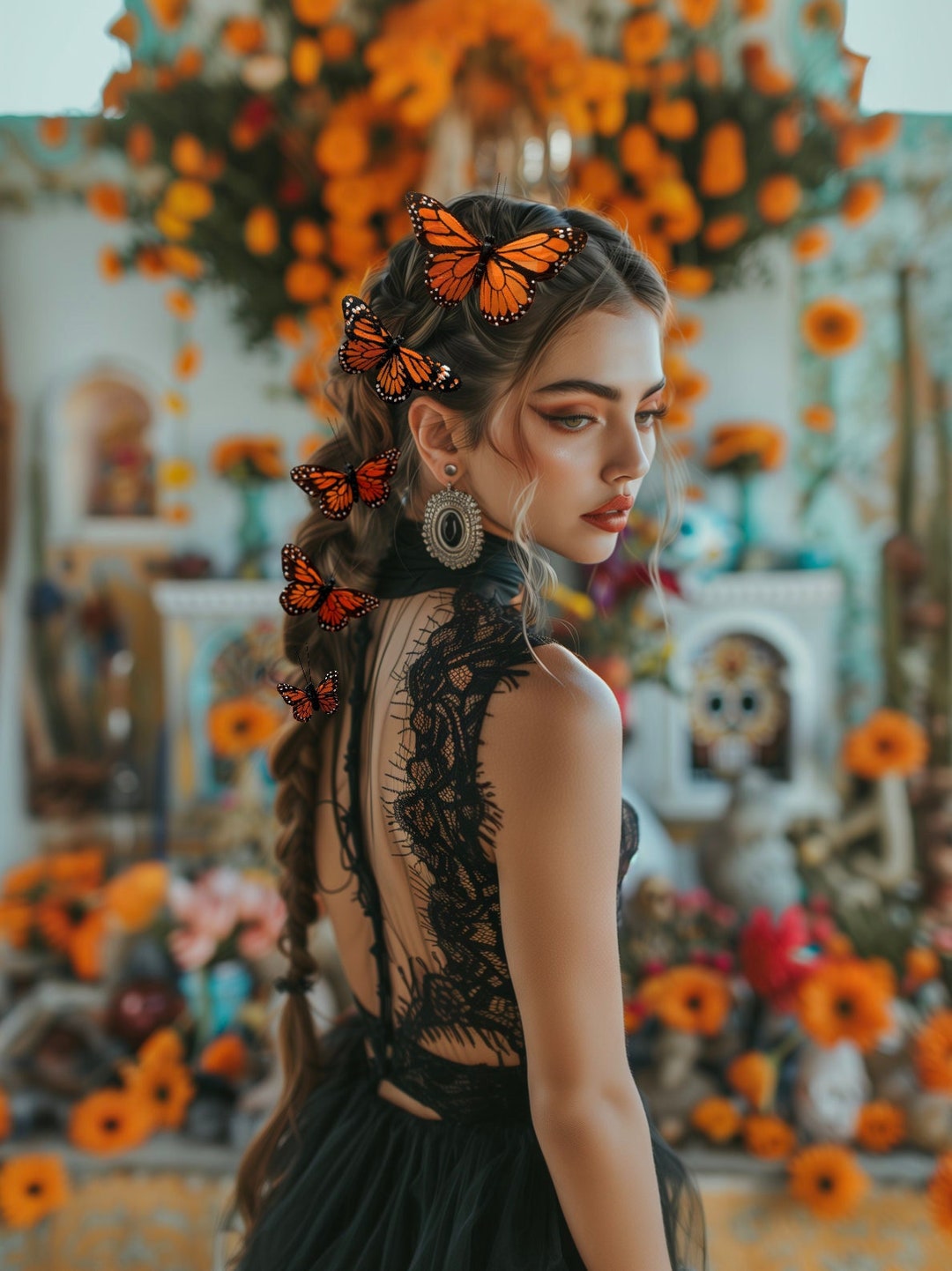 Monarch Butterfly Clip, Monarch Butterfly Headpiece, Monarch Clips, Day ...