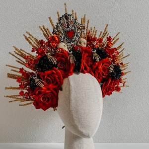 Day of the Dead Crown, Flower Headpiece, Mexican Flower Crown, Dia De ...